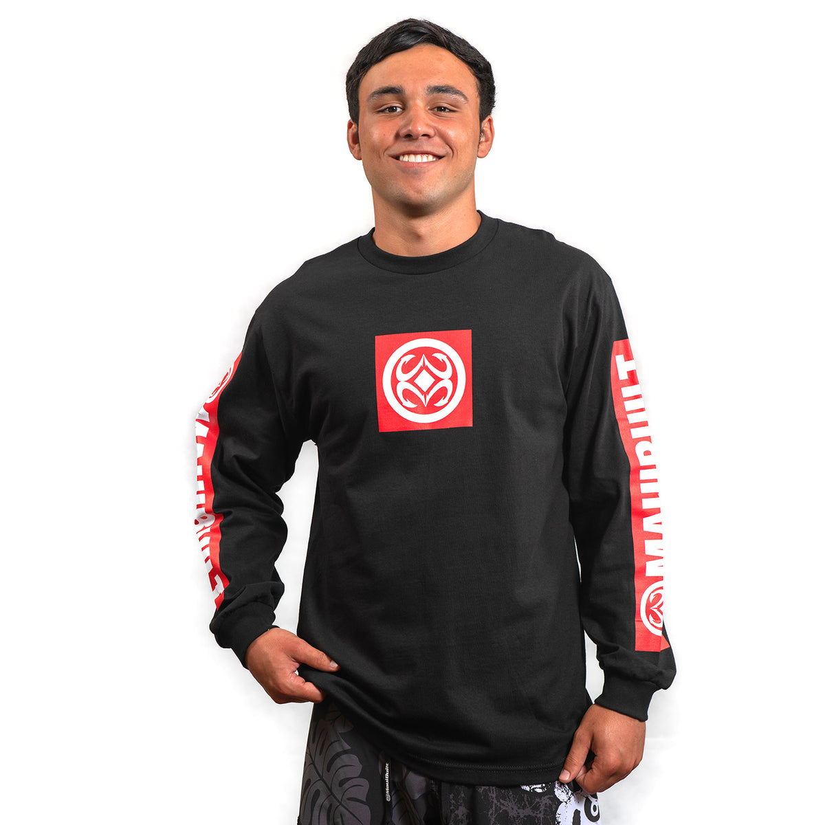 Maui Built Red Bar Logo Long Sleeve T-shirt – Maui Built Hawaii