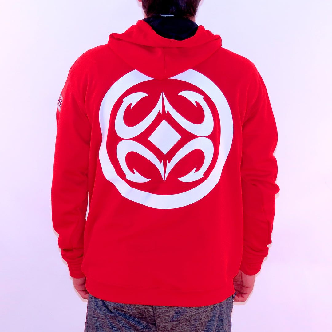 Maui Built Logo Pull Over Hoody Jacket - Red – Maui Built Hawaii
