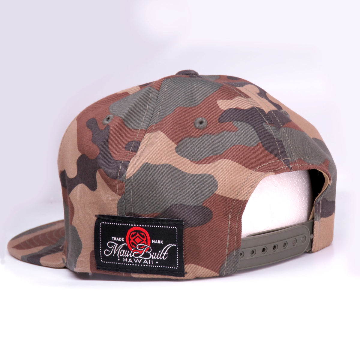 Maui Built Raised Embroidery Camo Snapback Cap – Maui Built Hawaii